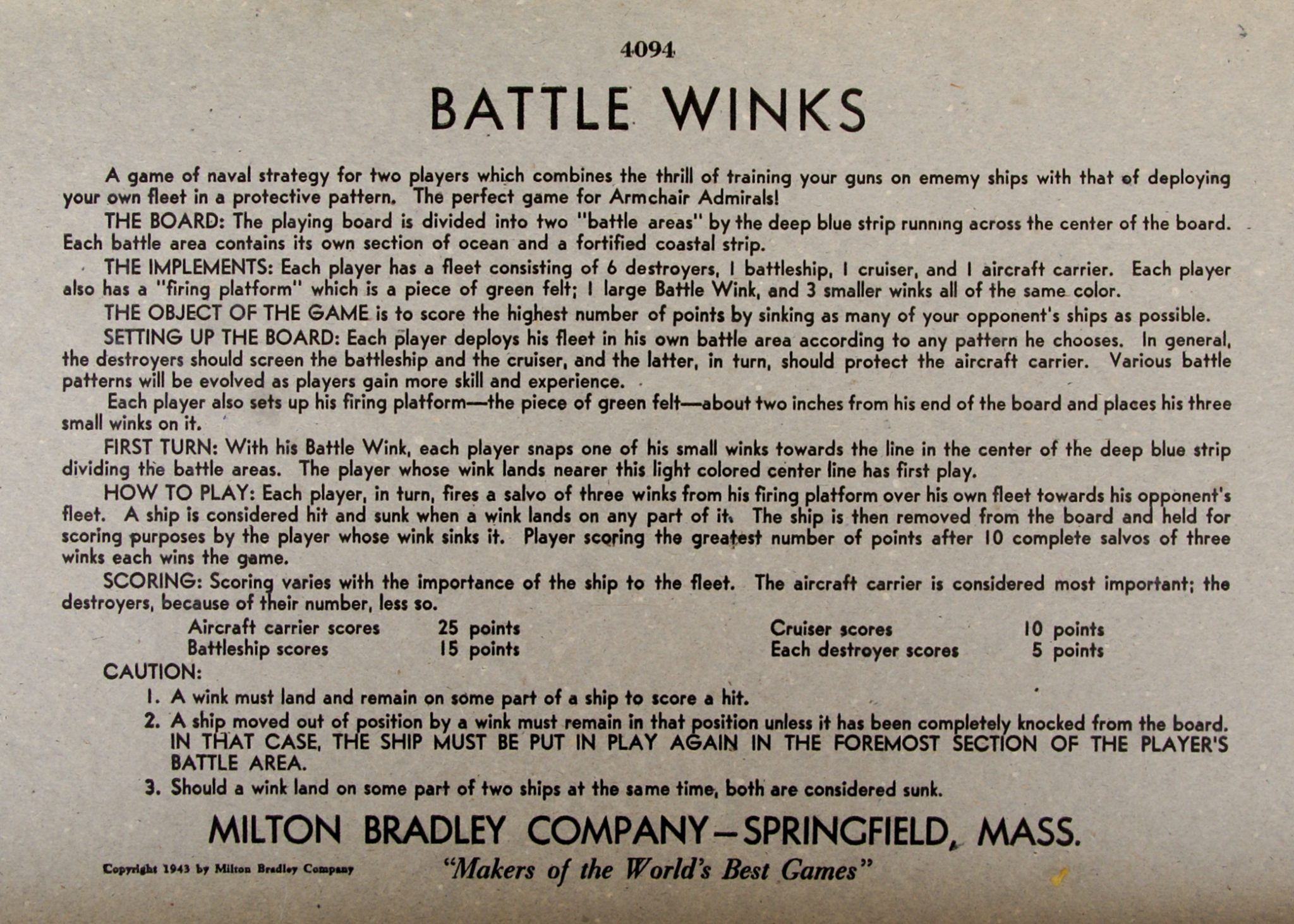 11 Tiddlywinks • Goes to War – North American Tiddlywinks Association