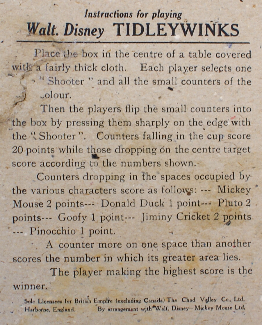 29 Tiddlywinks • with Disney Cartoon Characters – North American ...