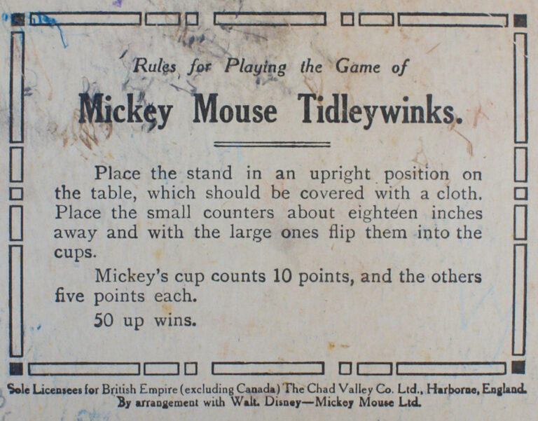 29 Tiddlywinks • with Disney Cartoon Characters – North American ...
