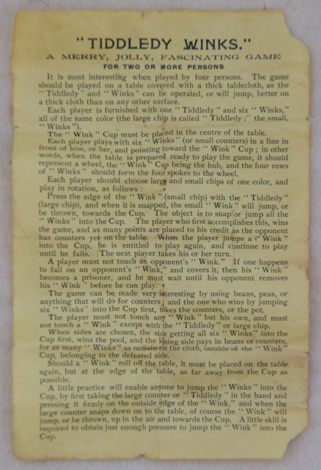 13 Tiddlywinks • in Wooden Boxes – North American Tiddlywinks Association