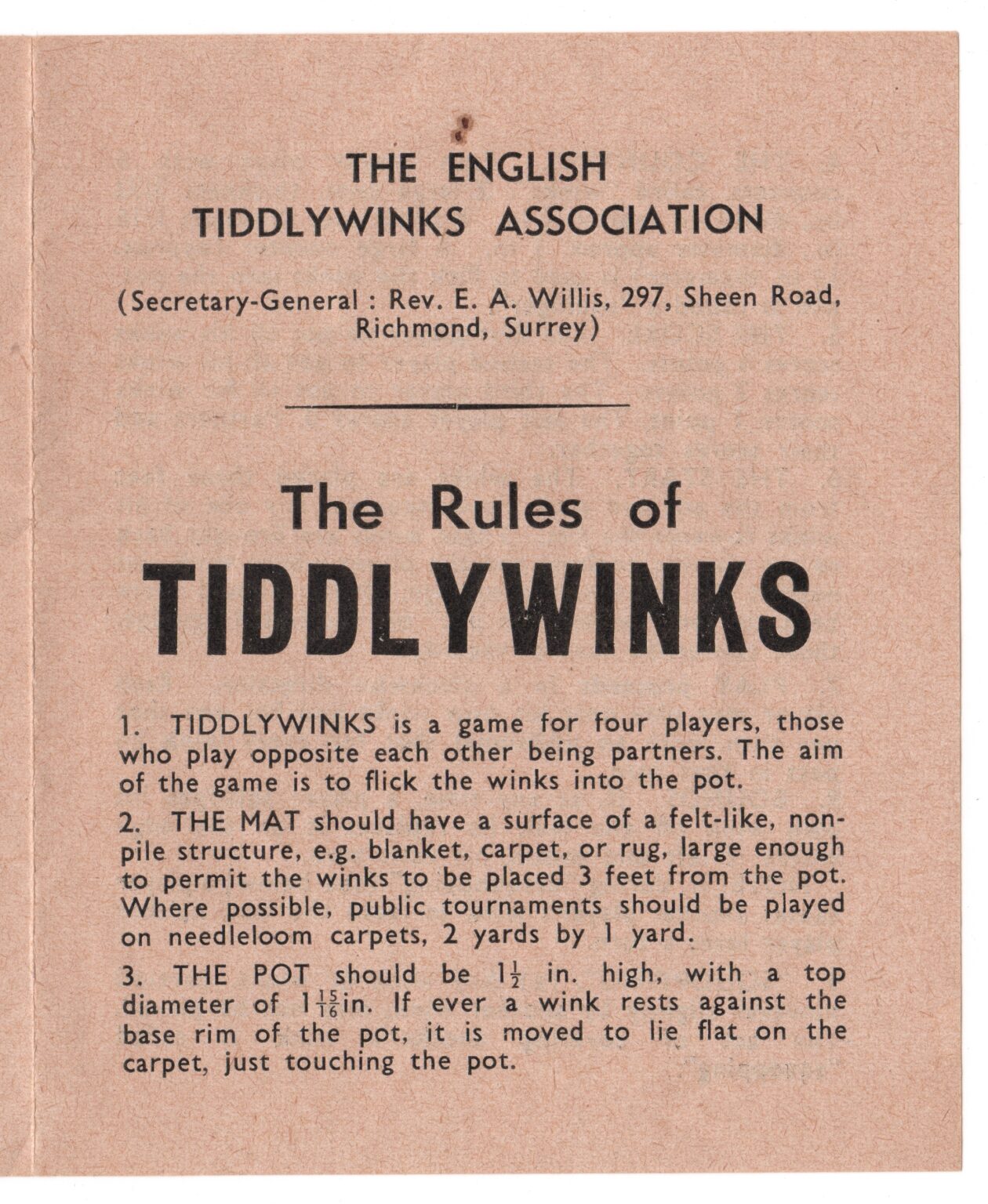 Tiddlywinks • Origins and Evolution of the Noble & Royal Game – North ...